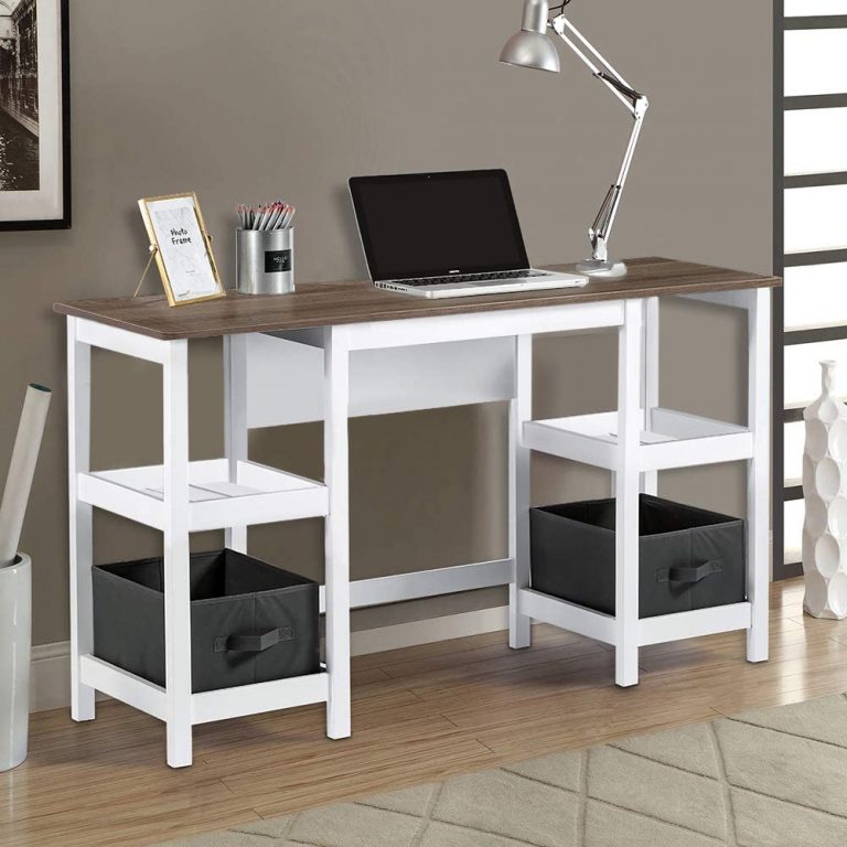 Meja Kerja Terbaru Desain Minimalis Warna Putih - Sobat Furniture